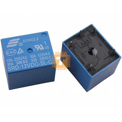 RL0001 - 12VDC Miniature Relay 250VAC 10A / 30VDC 10A