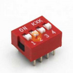 BU0019 - 4P 4-Position DIP Switch 2.54mm Pitch 2 Row 8 Pin