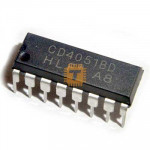 IC0186 - CD4051 CMOS Single 8-Channel Analog Multiplexers/Demultiplexerswith Logic Level Conversion